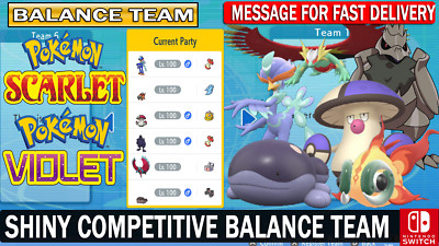 Pokemon Scarlet & Violet Shiny Competitive Rain Team Battle Ready!! | eBay