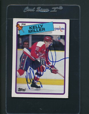 1988/89 Topps #130 Kelly Miller Capitals Signed Auto *B1673 | eBay