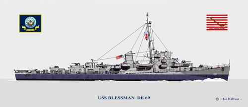 USS Blessman DE-69 Print US Navy | eBay