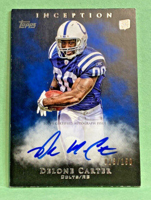 2011 Topps Inception DELONE CARTER Rookie Autograph Blue /150 Card #108 ...