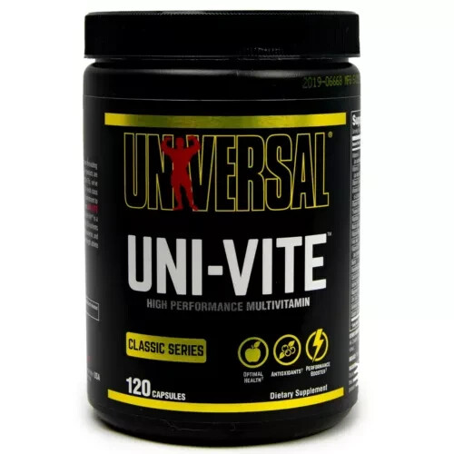 Universal Nutrition UNI-VITE multi-vitamin 120 Capsules Univite Animal ...