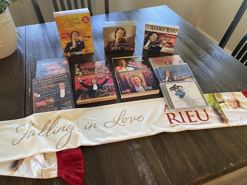 very rare André Rieu dvd/cd collection set w/ 2016 tour scarf | eBay