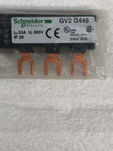 Schneider Electric GV2 G445 Motor Drives MAN-START BUSBAR 600VAC 63AMP ...