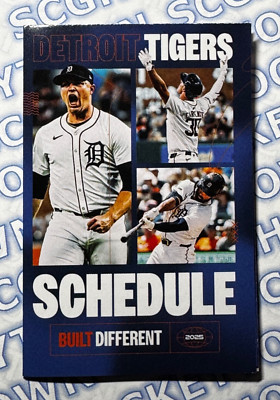 2025 Detroit Tigers Baseball - Pocket Schedule - Detroit Tigers | eBay