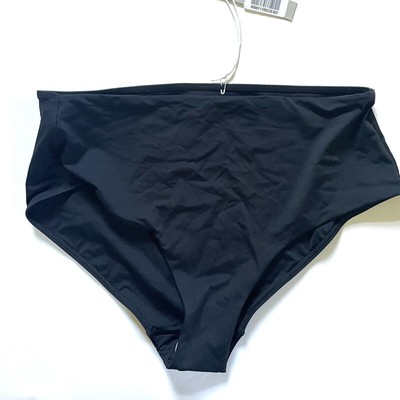 New Everlane High Rise Hipster Hip Hugger Bikini Bottom Black Size XL ...