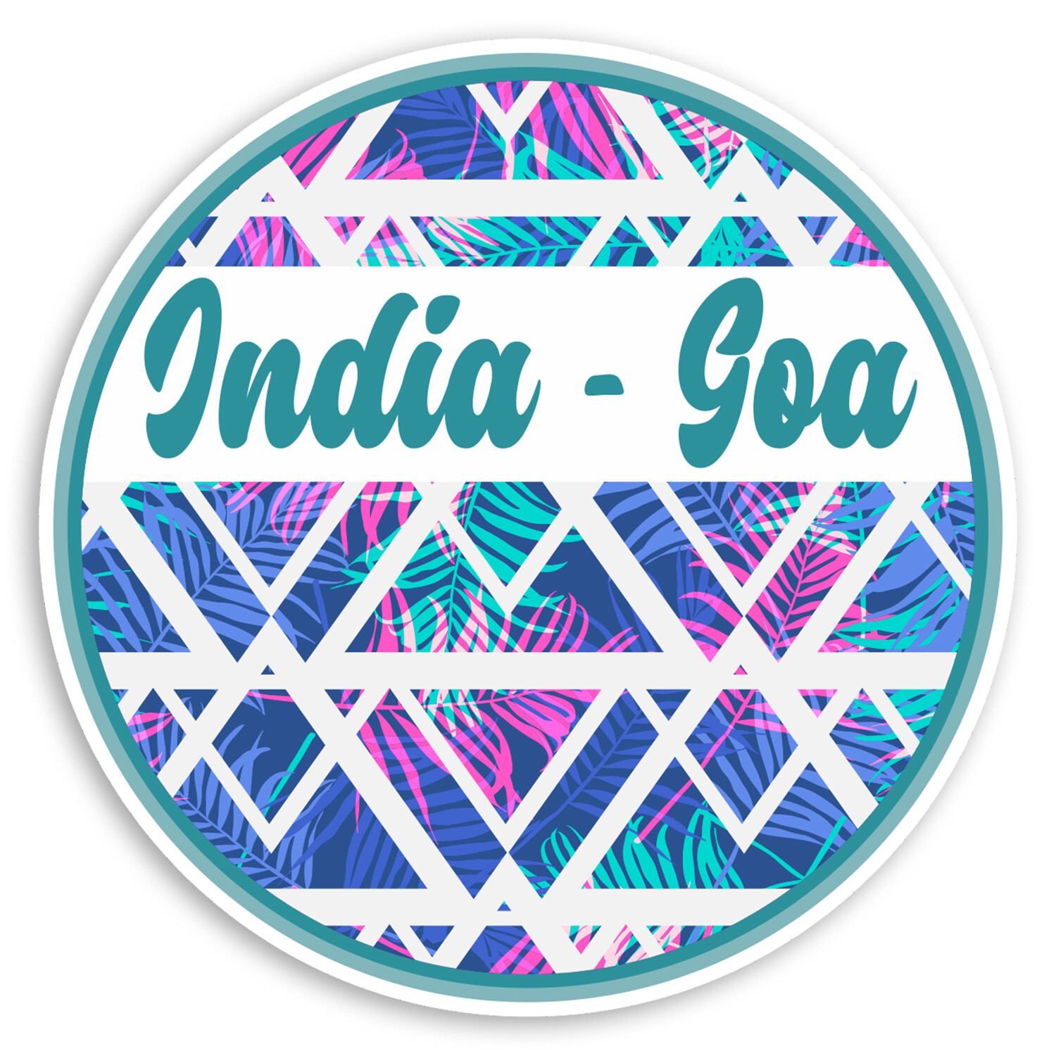 2 x 10cm Tropical India Goa Vinyl Stickers - Travel Luggage Sticker ...