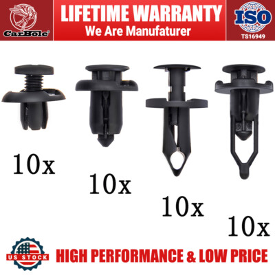 40 Pcs Push Retainer Kit Fastener Remover Car Push Pin Rivet Trim Clip ...