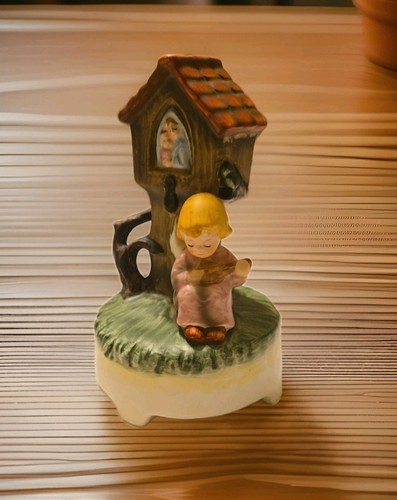 Lefton Angel Music Box Playing "Silent Night" - Works & Looks Great Vtg ...