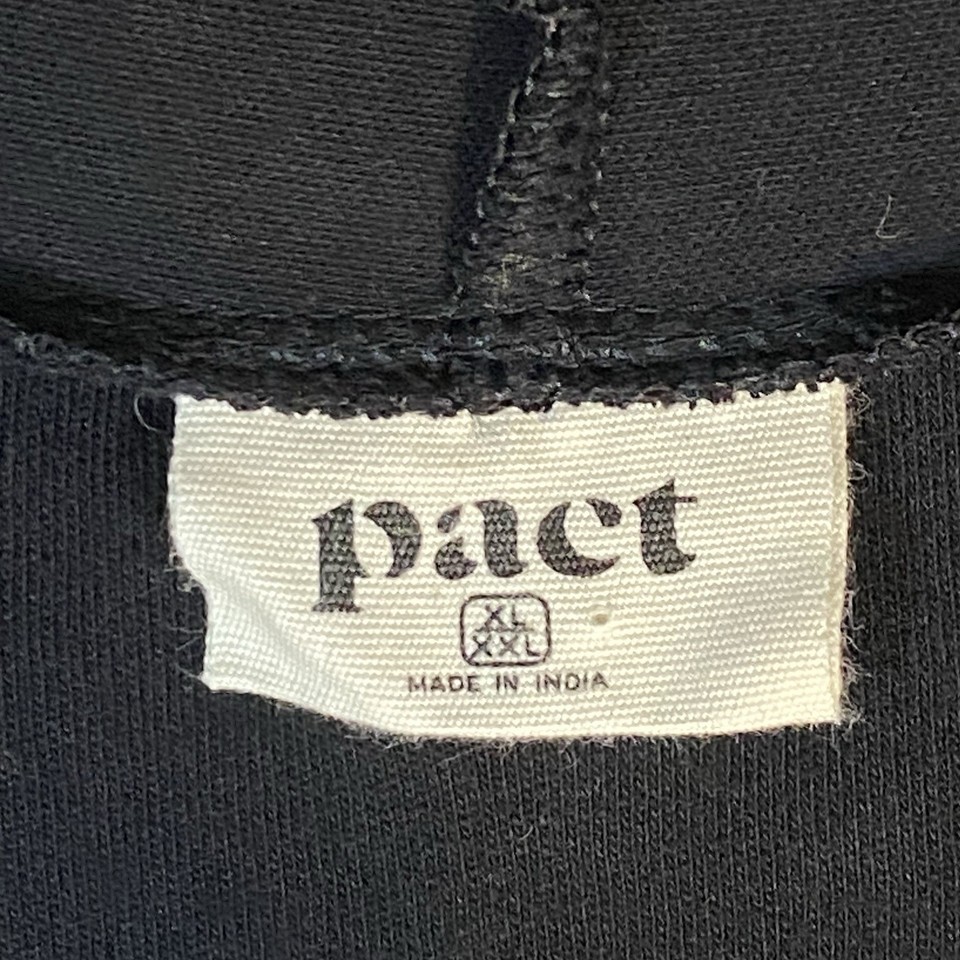 Pact Womens sz XL/XXL Black Airplane Wrap Cardigan Sweater Organic ...