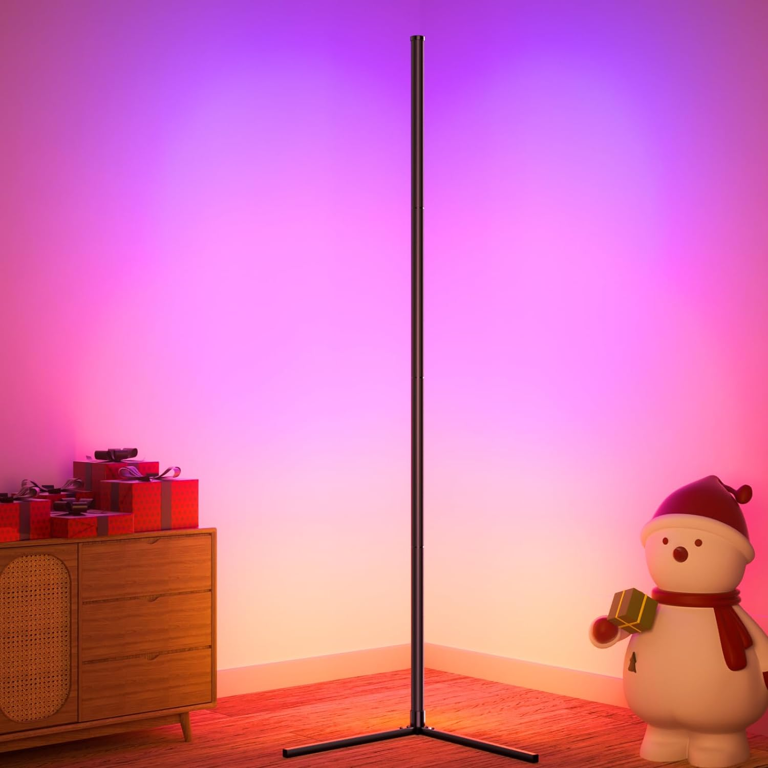 Smart LED Floor Lamp: 65 Inch RGB Corner Lamp 16 Million Colour ...