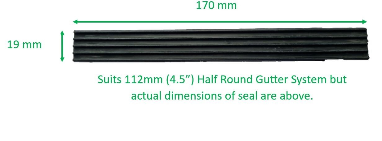 Genuine OSMA Roundline Half Round Gutter Rubber Seal 0T064 for 112mm ...