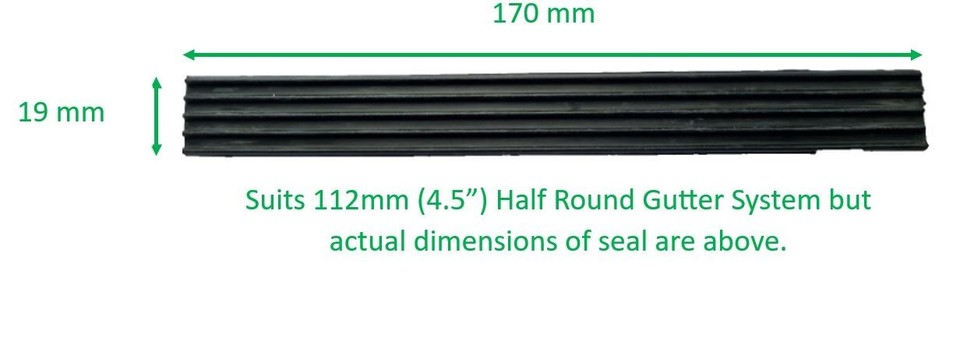 Genuine OSMA Roundline Half Round Gutter Rubber Seal 0T064 for 112mm ...
