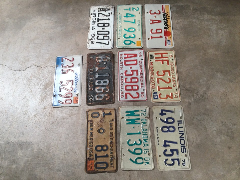 10 EXPIRED ILLINOIS OKLAHOMA NEW MEXICO COLORADO IDAHO VIRGINIA LICENSE ...
