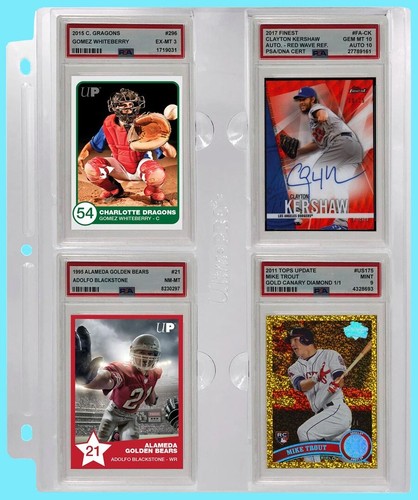 1 ULTRA PRO GRADED SLAB PAGE for PSA Sheets Protector Sports Trading ...