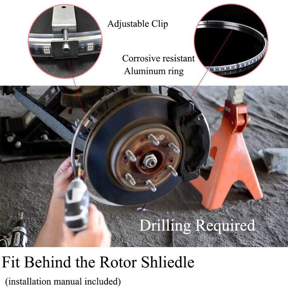 4x 15.5" RGB Light LED Wheel Ring Rim Lights For Chevy Silverado 1500 ...