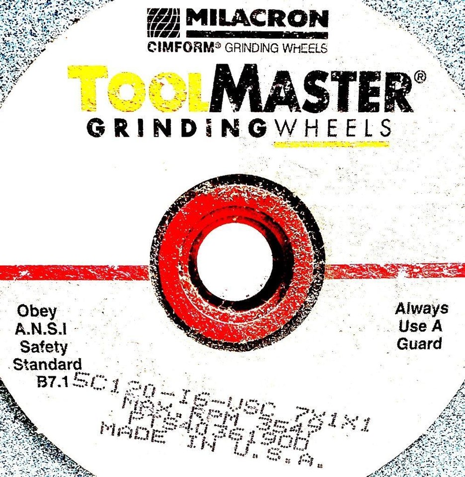 Milacron ToolMaster 5C120-16-VSC Grinding Wheel 7X1X1 3547 Max RPM PTS40361900 | eBay