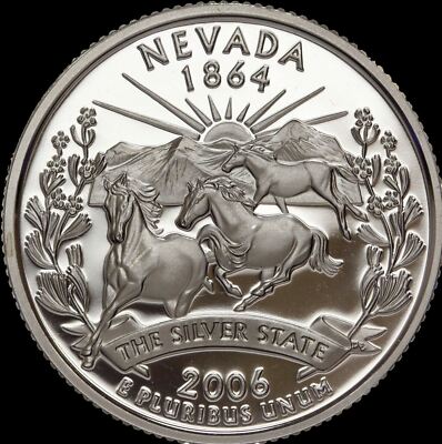 2006 S Nevada State Quarter Gem Proof Deep Cameo CN-Clad Coin | eBay