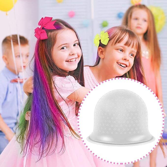 Silicone Dye Hat Reusable Cap for Hair Color Highlighting Hairdressing ...