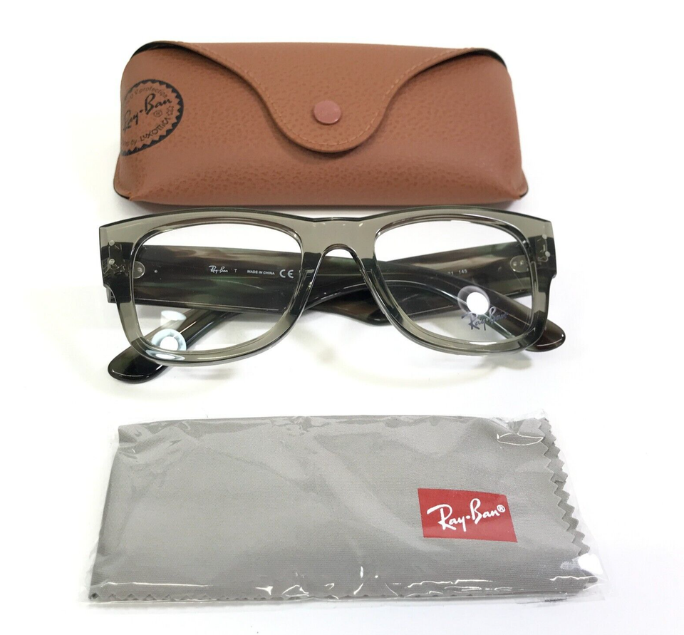 Ray-Ban Eyeglasses Frames RB0840V MEGA WAYFARER 8297 Clear Green Brown ...