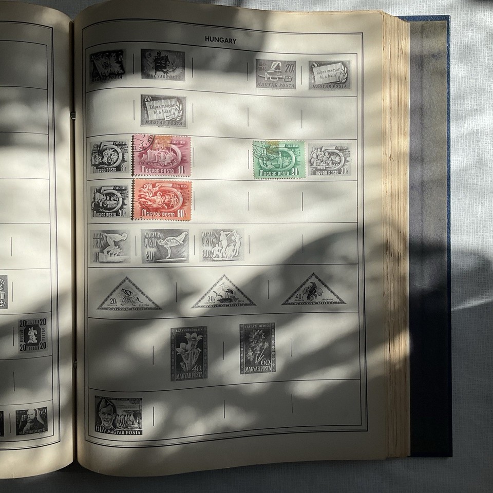 1957 Ambassador Album Postage Stamps Of The World H.E Harris 400+ Stamp ...