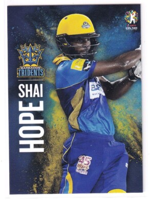 2019 Tap N Play CPL Cricket Card * SHAI HOPE * WEST INDIES * BARBADOS ...
