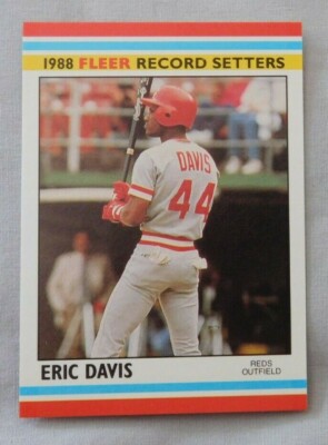 1988 Fleer Record Setters Eric Davis Cincinnati Reds (2) Baseball Card ...