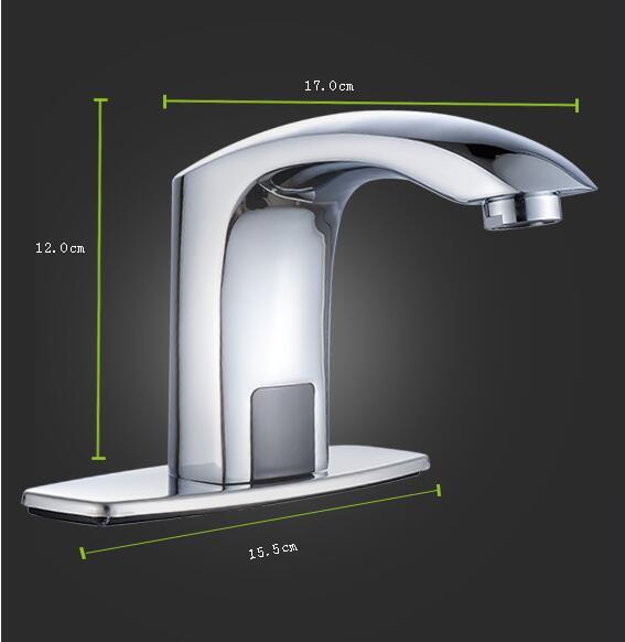 Chrome Bathroom Vessel Basin Mixer Hand Sensor Free Touchless Faucet ...