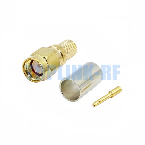 10x RP-SMA Male (Female Pin) Attachment RF Connector for LMR240 RG59 ...