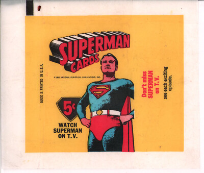 TOPPS Superman Cards Wax Wrapper (FN) George Reeves - 1965 | eBay