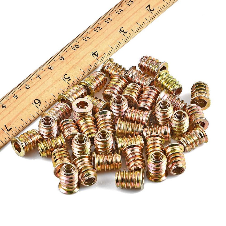 80 Pcs Premium Threaded Inserts for Wood, 1/4-20 Threaded Inserts with ...