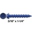 Blue Concrete Anchor Screws, Carbon Steel, Interior/Exterior QTY100 | eBay