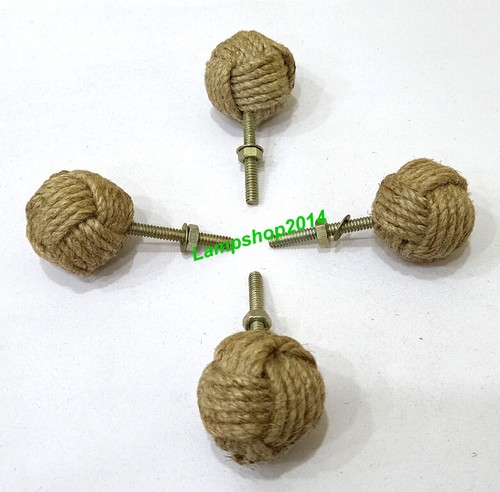 Maritime Nautical Jute Rope Door Knob Handle Drawer Pulls Home decor ...