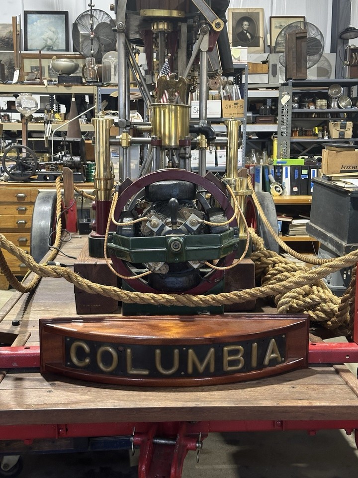1889 FORE RIVER COMPOUND STEAM MARINE ENGINE W HULL ACCESSORIES & LIGHT ...