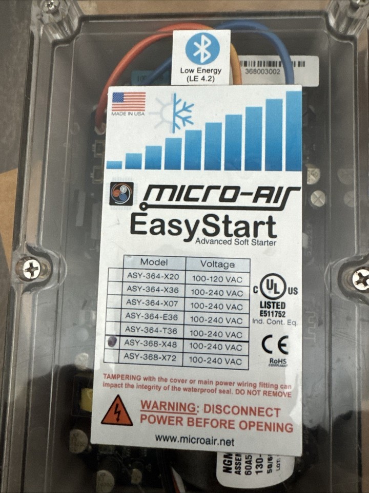 Micro-Air Easy Start Soft Starter ASY-368-X48 Bluetooth - Up To 6 Tons ...