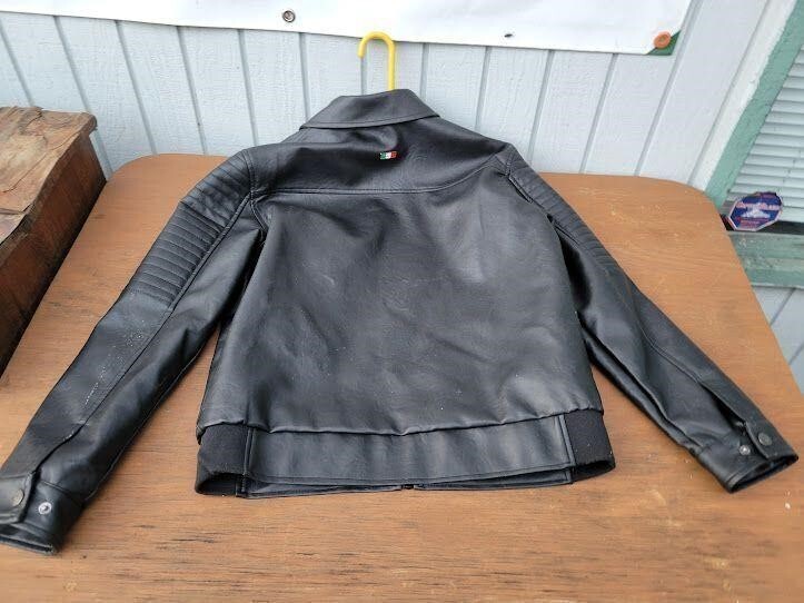 VG World Collection Luxury Black Leather Jacket L Brand Made in Italy ...