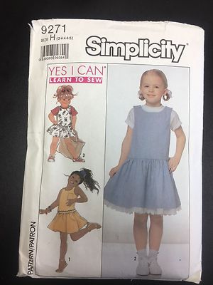 Simplicity #9271 Child's Jumper - Sizes 3, 4, 5 | eBay