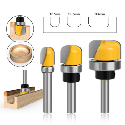 6mm 6.35mm(1/4") 8mm Shank Wood Router Bit Bowl Round Nose Cove Core ...