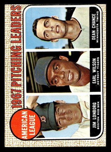 1968 Topps #10 Jim Lonborg/Earl Wilson/Dean Chance A.L. Pitching ...