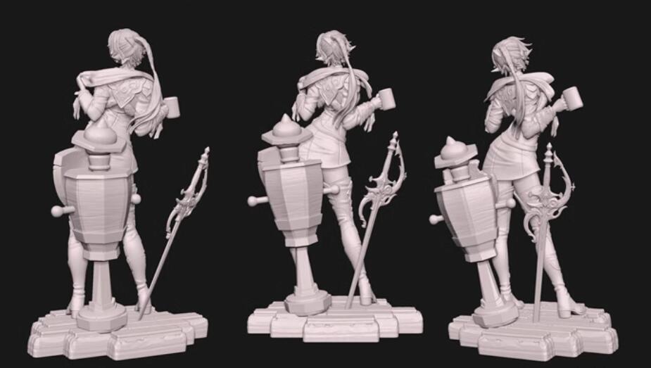 Anime Alisaie Leveilleur 1/4 Figure Unpainted GK Model 3D Print Resin ...