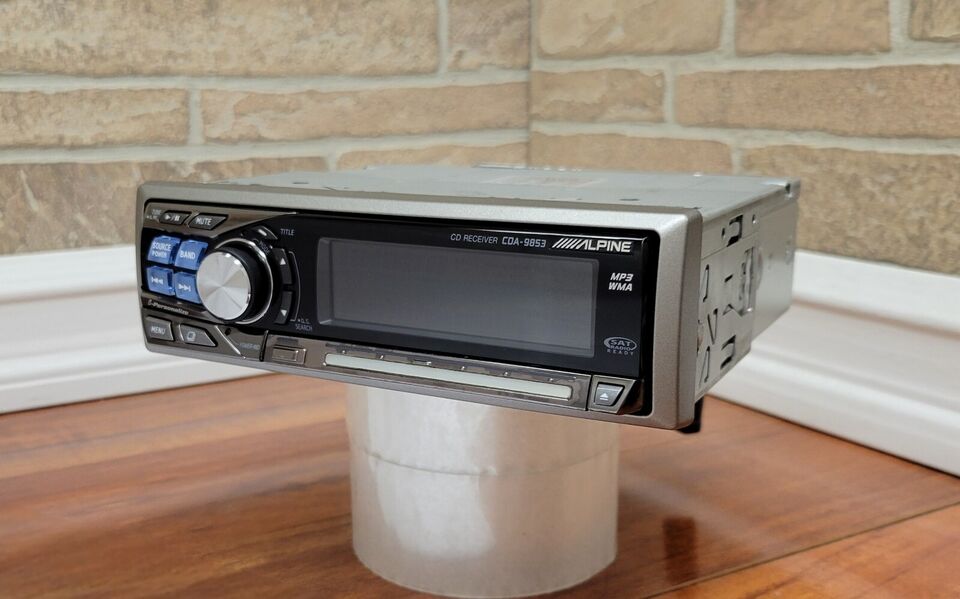 RARE ALPINE CDA-9853 CD MP3 PLAYER with BLUETOOTH ADAPTER and REMOTE ...