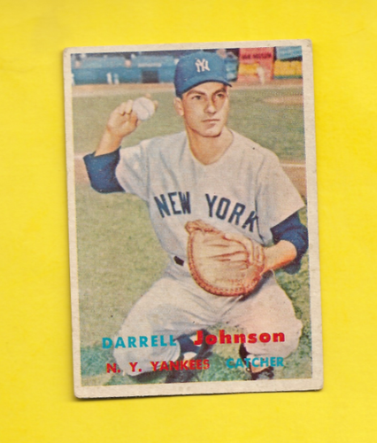 1957 Topps Darrell Johnson #306 New York Yankees VERY GOOD FREE ...