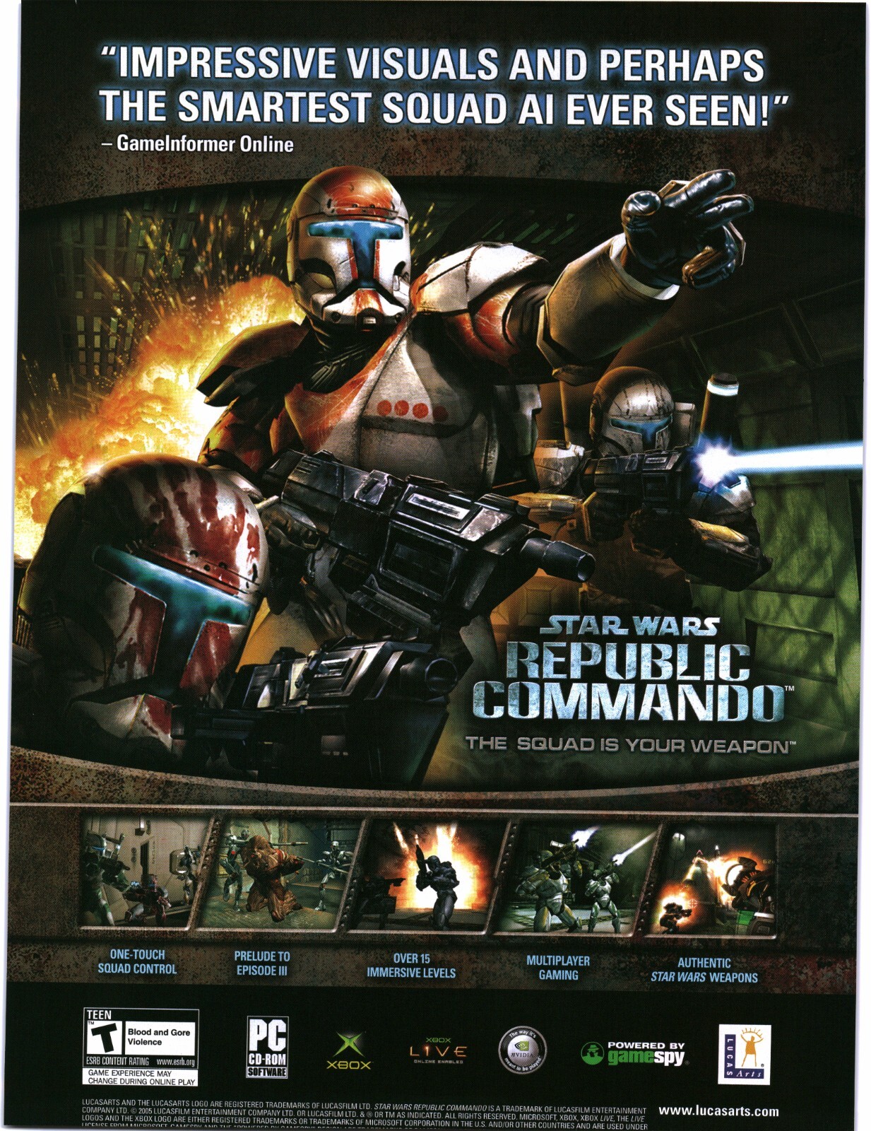 2005 PRINT AD - STAR WARS REPUBLIC COMMANDO XBOX GAME AD....AD ONLY | eBay