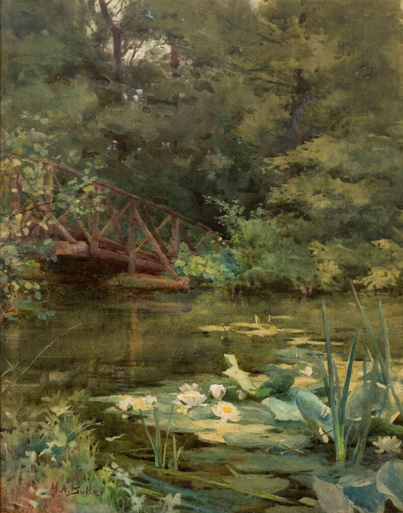 Mildred Anne Butler View Of A Pond Across The Lake Canvas Print 16 x 20 ...