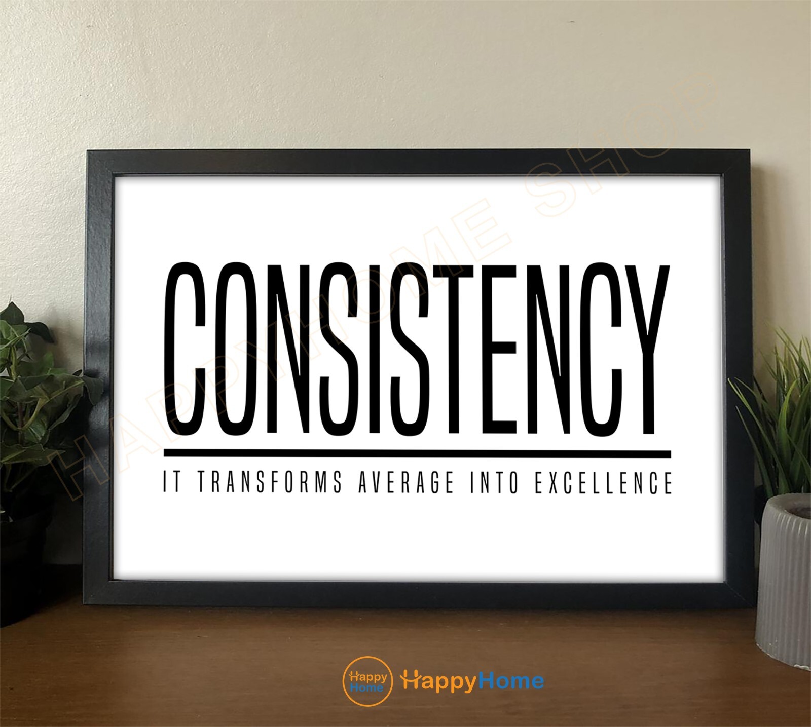 Consistency Definition Wall Art Motivational Poster Inspiration Office ...