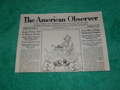 The American Observer December 10 1945 - Soviet Power Felt In Eastern ...
