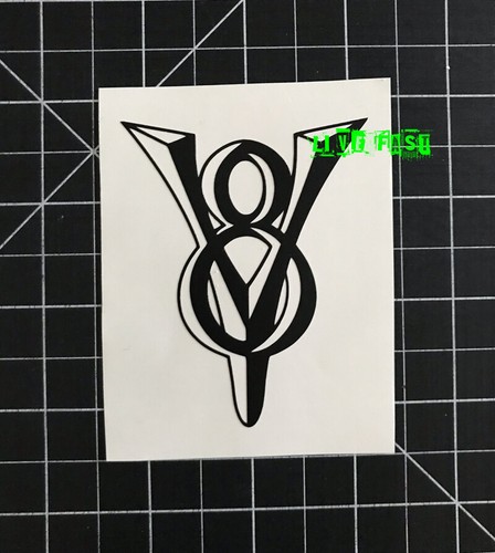 V8 EMBLEM BADGE DECAL STICKER VINYL flathead hot rod muscle car classic ...