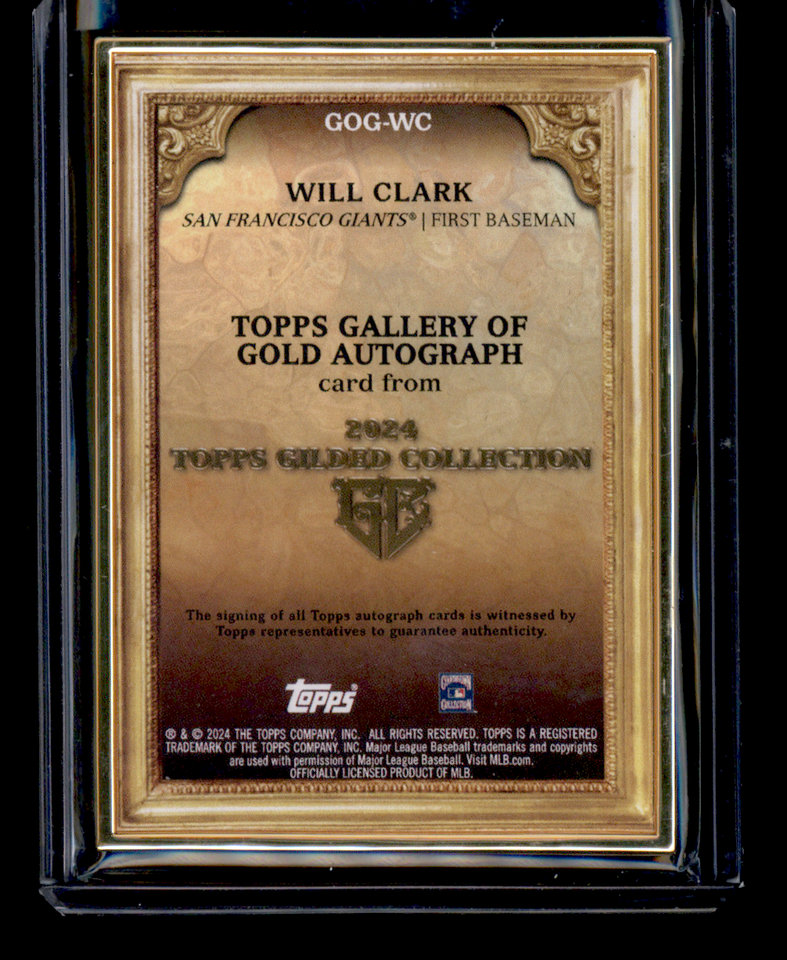 2024 Topps Gilded Collection Frame Auto 40/50 Will Clark San Francisco ...