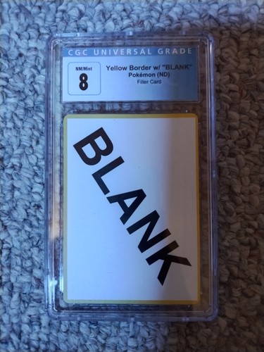Yellow Border w/ "BLANK" Pokemon (ND) Filler Card - CGC 8 | eBay