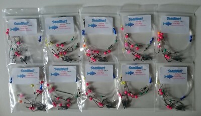 3 HOOK Loop Rigs (Portsmouth rig) with BREAKAWAY IMPS ** PACK OF 10 ...