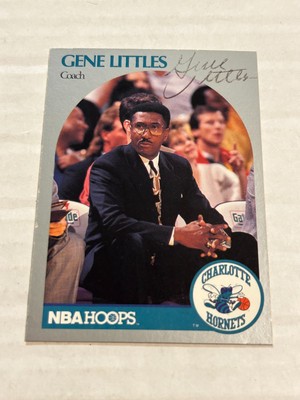 1990-91 NBA HOOPS GENE LITTLES #307 SIGNED IP AUTO HORNETS G3 | eBay